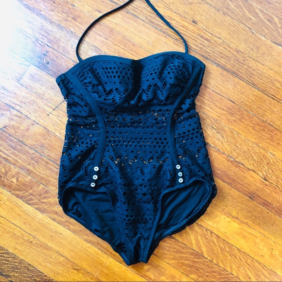 Robin Piccone | Swim | Robin Piccone Mia Crochet Bandeau Swimsuit ...